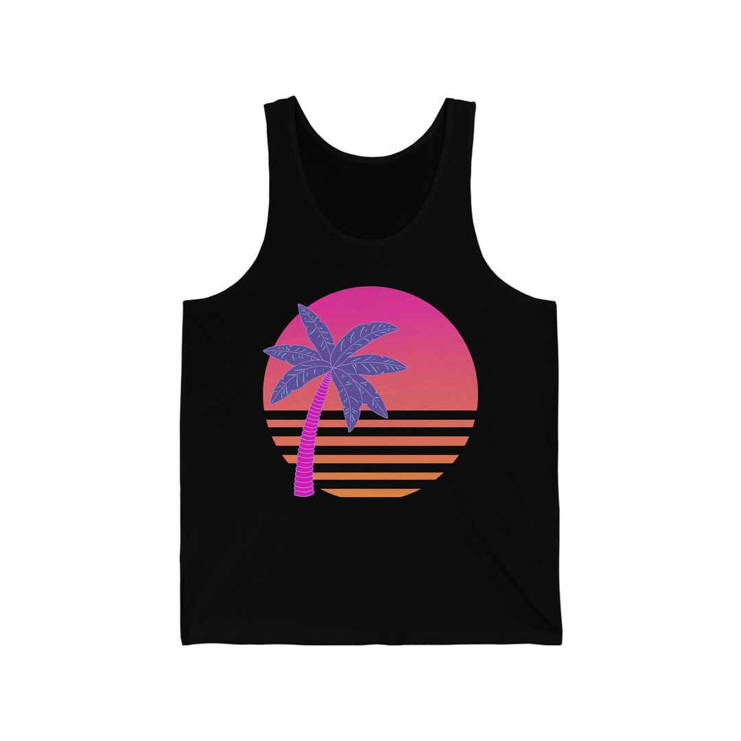 Sunset Tank Top Mens 90s Tank Unisex Retro Tank Top Beach Tank - Etsy