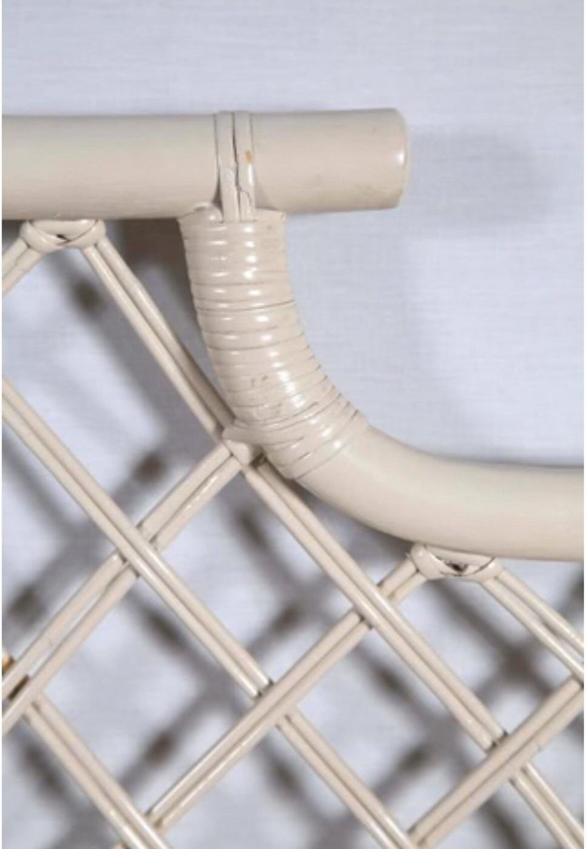 Ficks Reed Pagoda Rattan Twin Headboard Chippendale White Pagoda Iconic ...