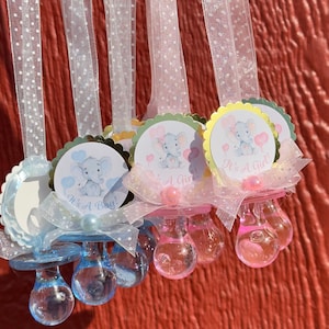 Cute Baby Elephant Baby Shower Pacifiers Necklaces/party Favors/gifts ...