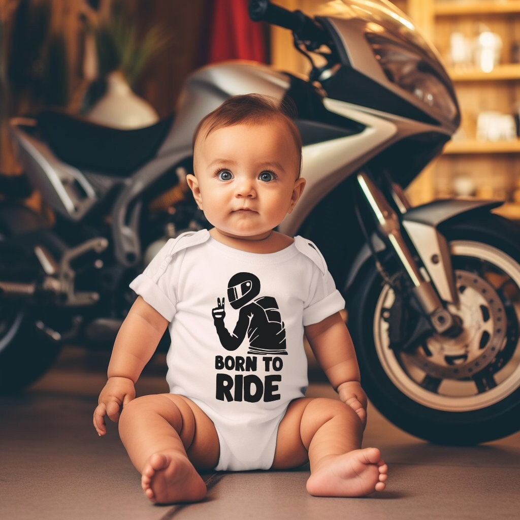 Born to Ride Onesie Motorcycle Bodysuit Onesie Biker - Etsy