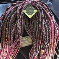 Soft Red Braid-in Dreads With Curls, Double-ended Synthetic Crochet ...