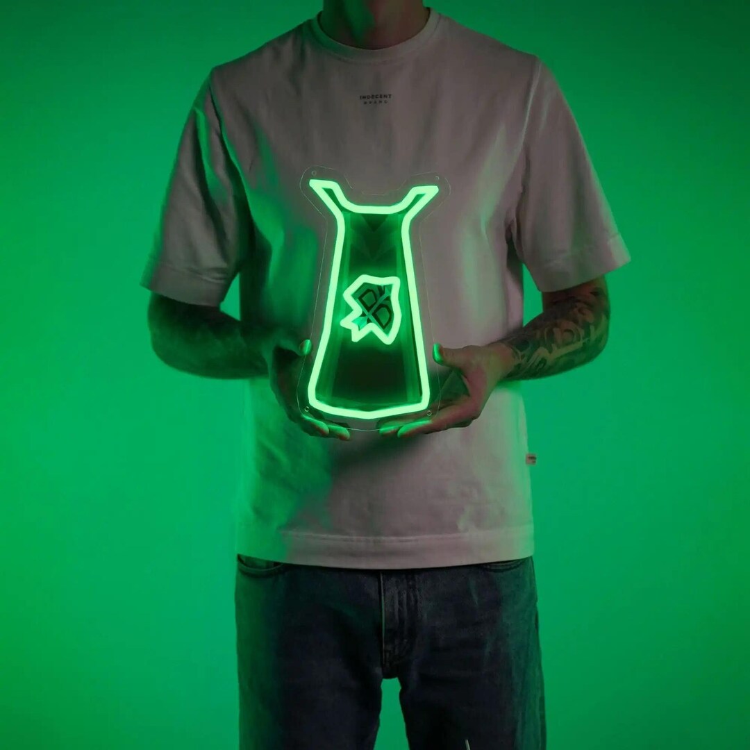 Runescape Ranged Skill Cape LED Neon Sign | Old School Runescape Wall ...