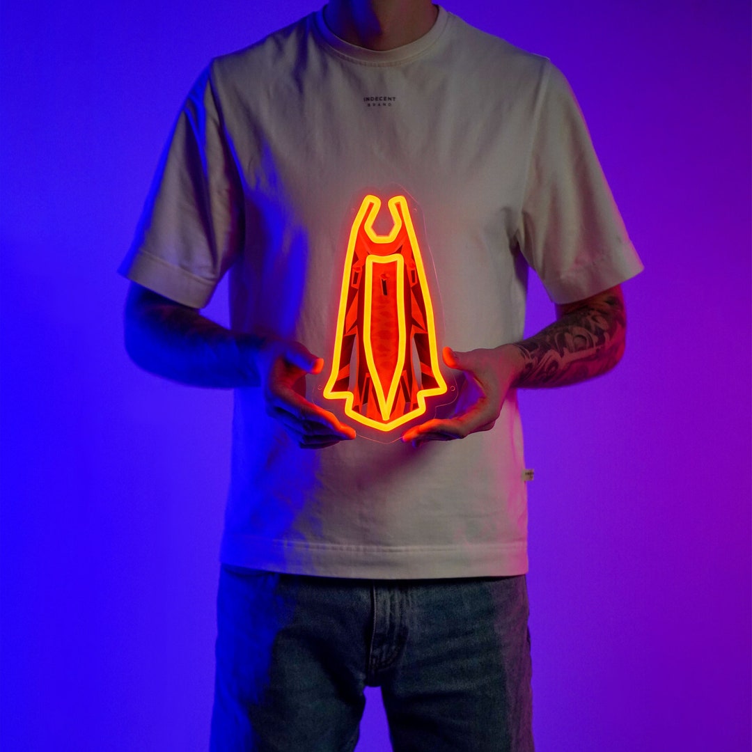 Runescape Fire Max Cape LED Neon Sign | Old School Runescape Wall Art ...