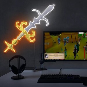 Runescape Godsword Neon LED Sign | Old School Runescape Wall Art Decor ...
