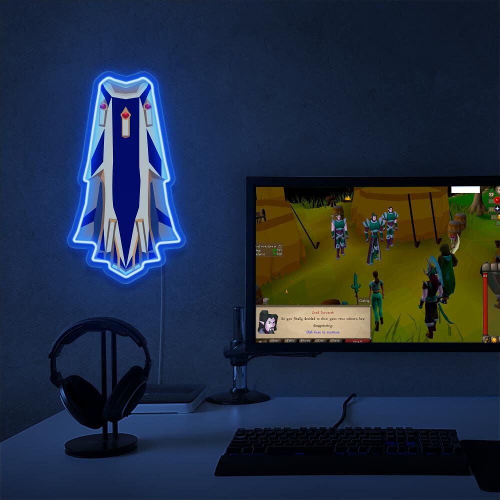 Runescape Max Cape Led Sign | Osrs Gift for Him/her | Rune Scape Light ...