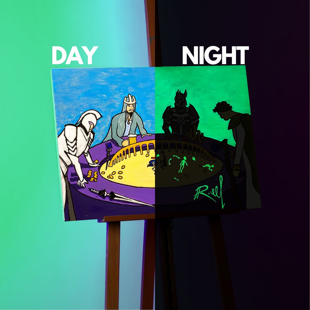 OSRS Glow-in-the-dark Painting & Print on Canvas. Old School Runescape ...