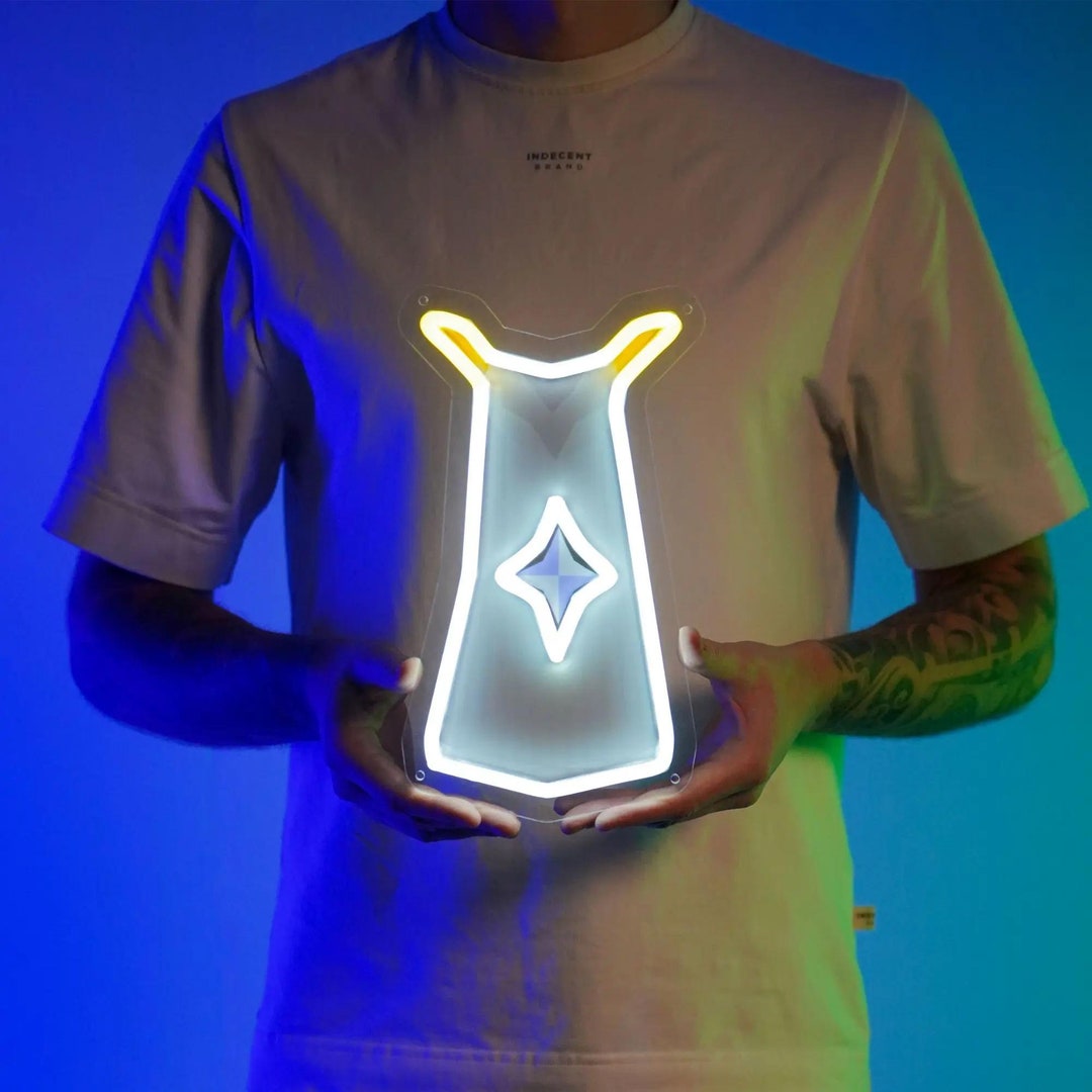 Runescape Prayer Skill Cape LED Neon Sign | Old School Runescape Wall ...