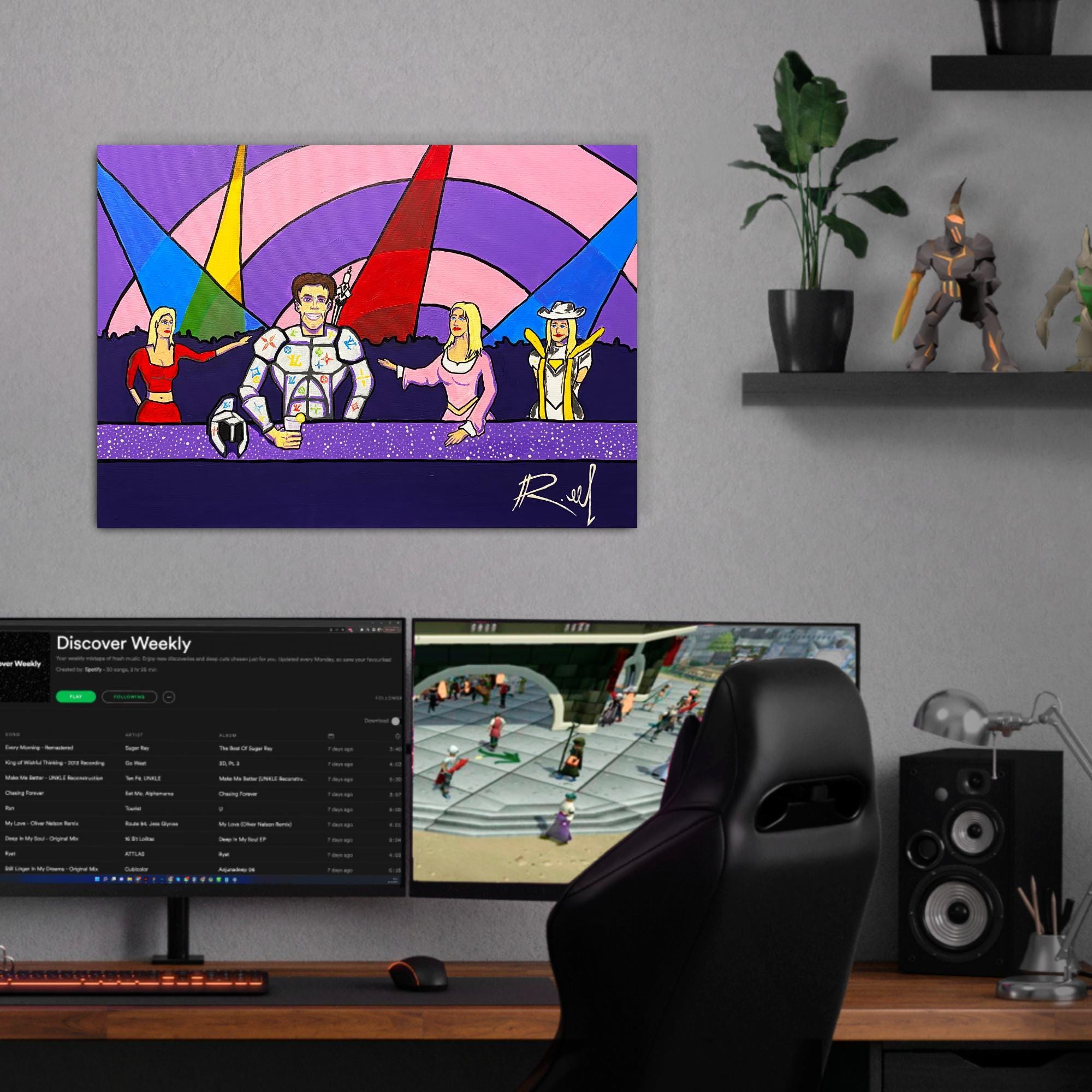 Runescape Painting, Print, Poster. OSRS Inspired Wall Art Decor & Merch ...