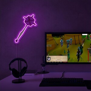 Runescape Ancient Staff Neon Led Light Acrylic Sign | Old School ...