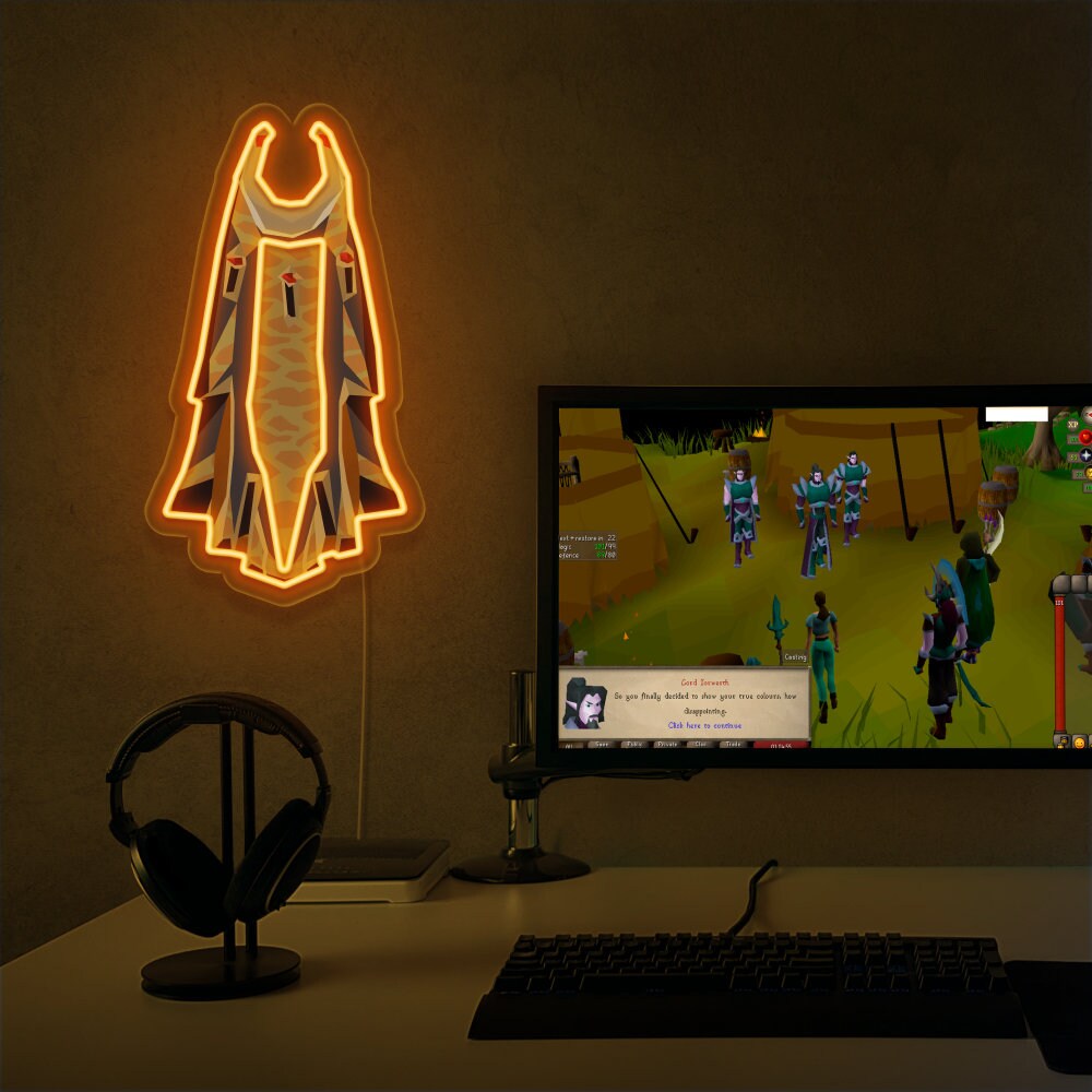Runescape Fire Max Cape LED Neon Sign: OSRS Wall Art Decor - Etsy