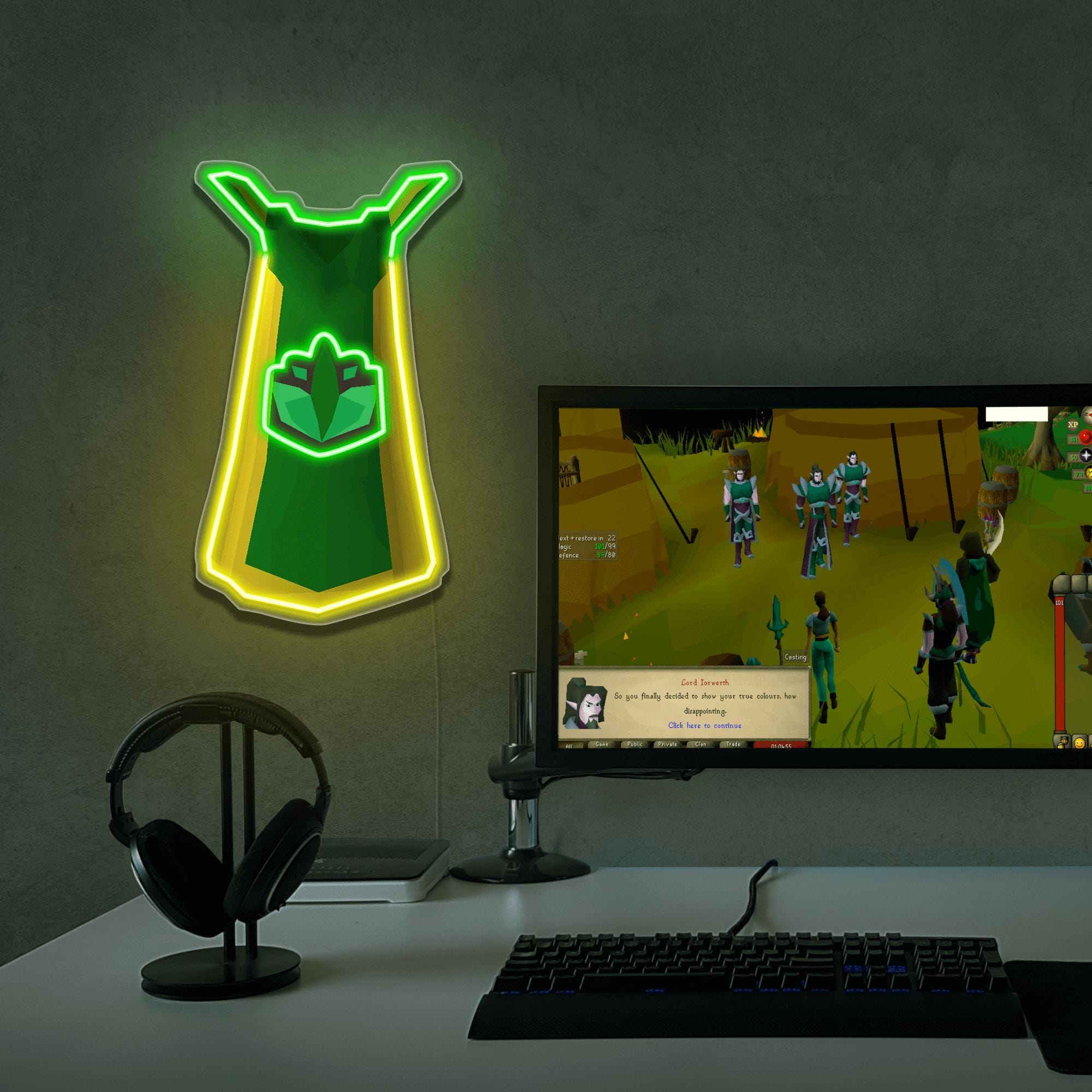 OSRS Herblore Skillcape LED Neon Sign: Old School Runescape Acrylic ...