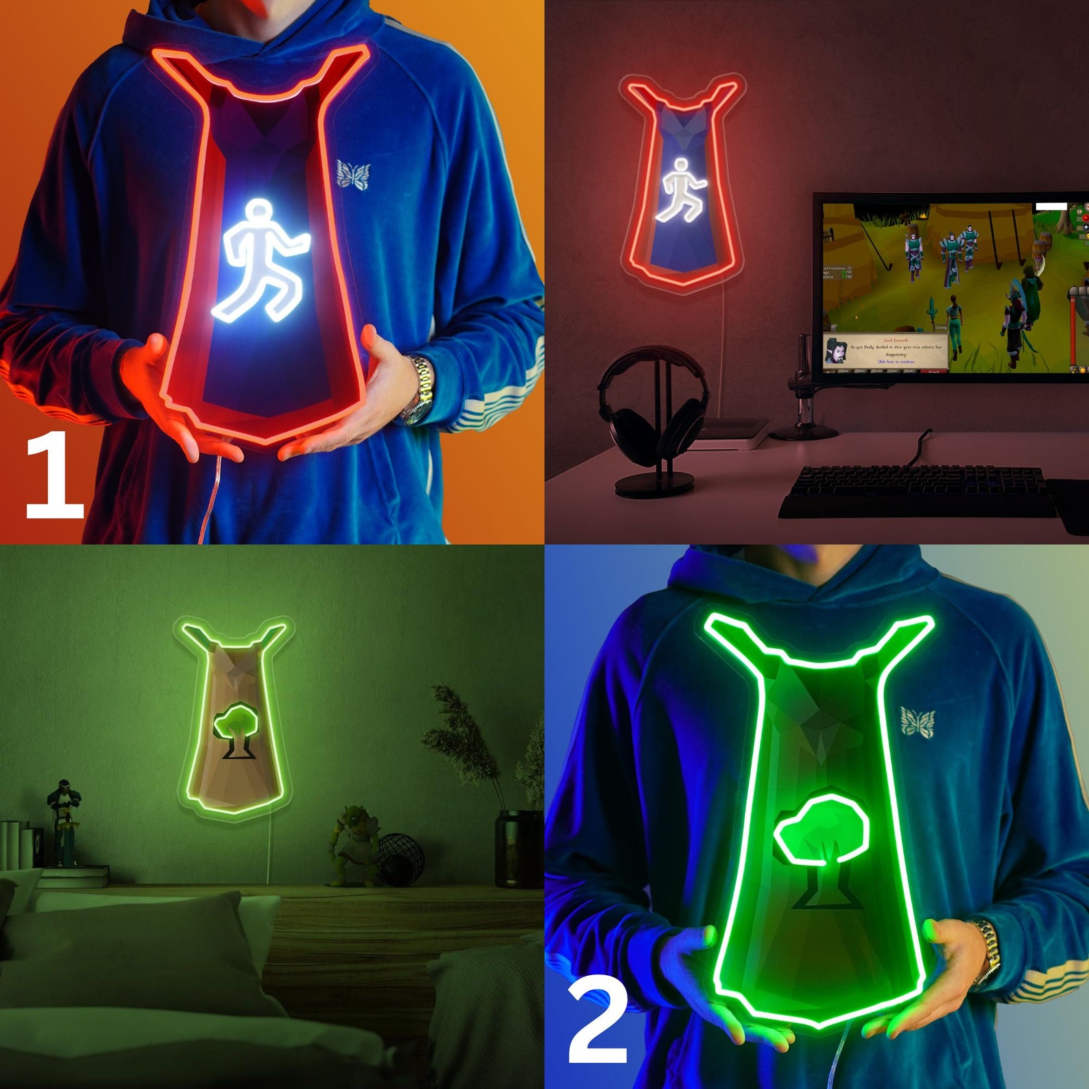 Choose Your Skillcape Runescape Led Sign | Osrs Gift for Him/her | Rune ...