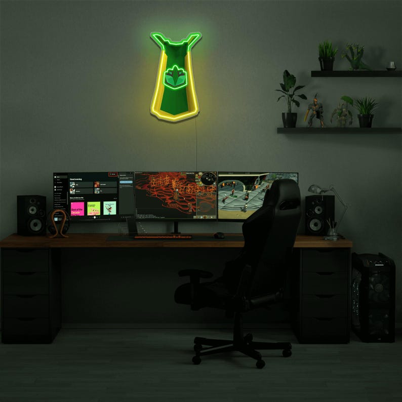 OSRS Herblore Skillcape LED Neon Sign: Old School Runescape Acrylic ...