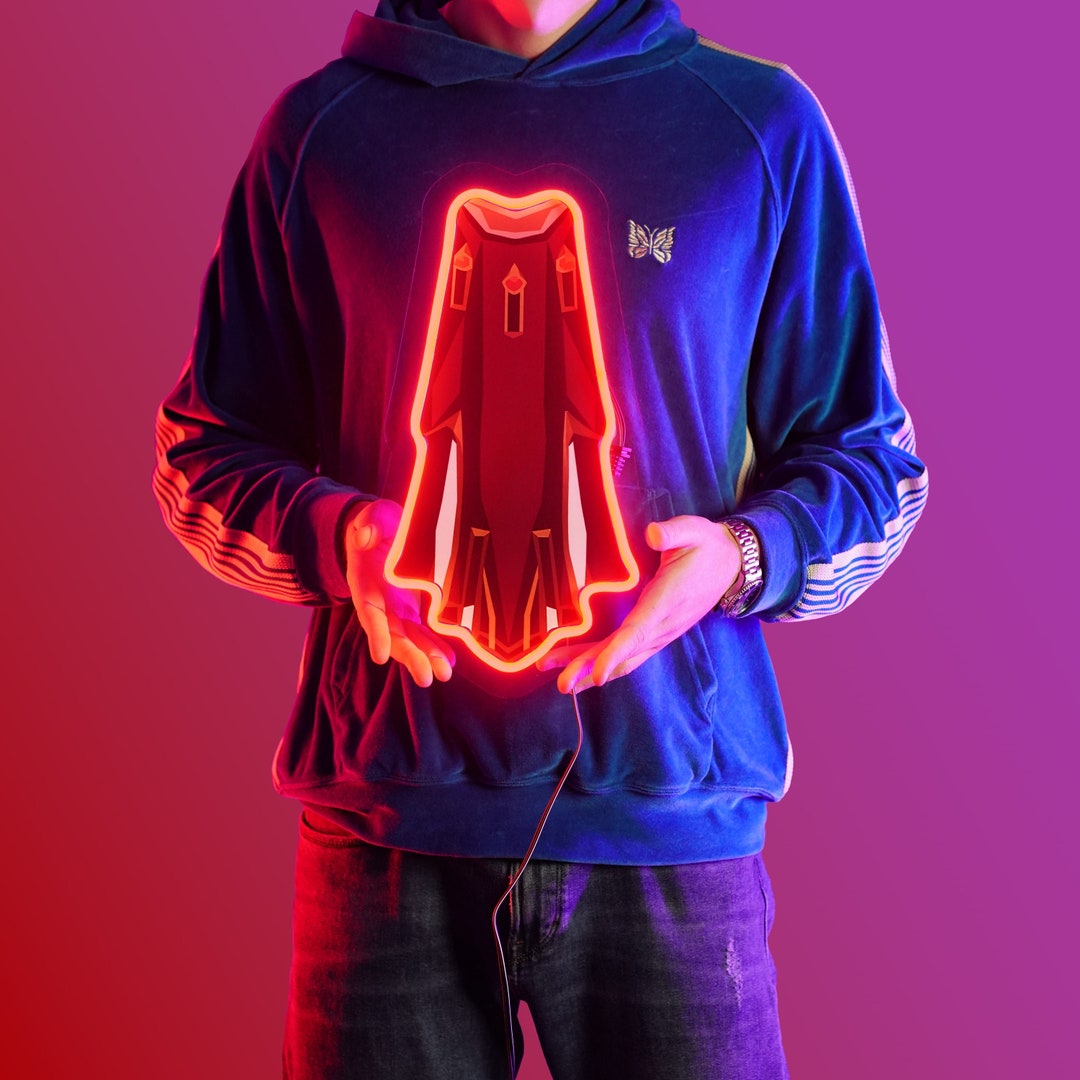 Runescape Max Cape Led Sign | Osrs Gift for Him/her | Rune Scape Light ...