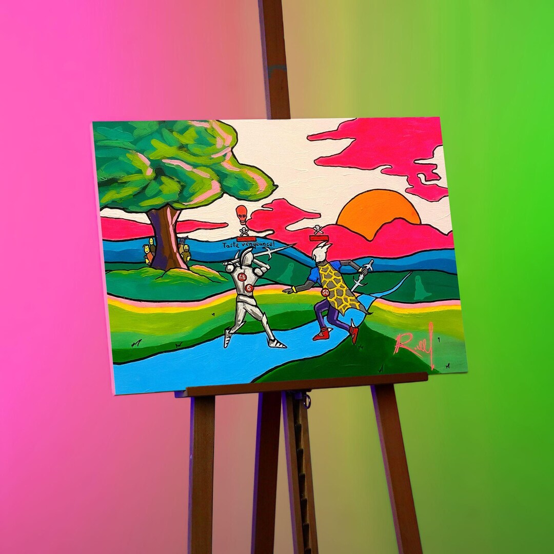 Runescape Glow-in-the-dark Canvas: OSRS Inspired Painting - Etsy