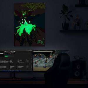 OSRS Glowing Painting & Print on Canvas. Oldschool Runescape Wall Art ...
