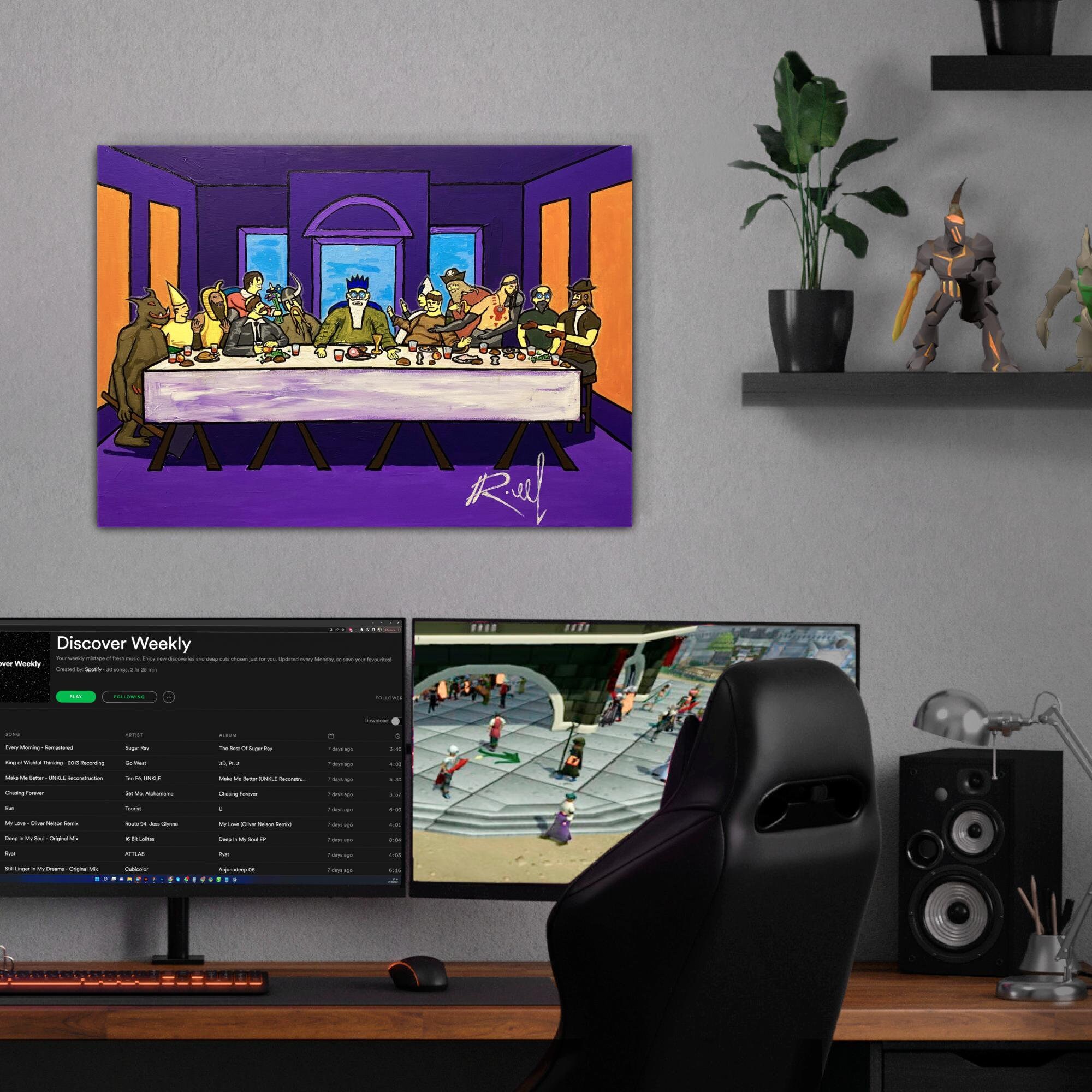 The Last Supper Runescape Painting Gift Osrs Glowing Wall Art - Etsy