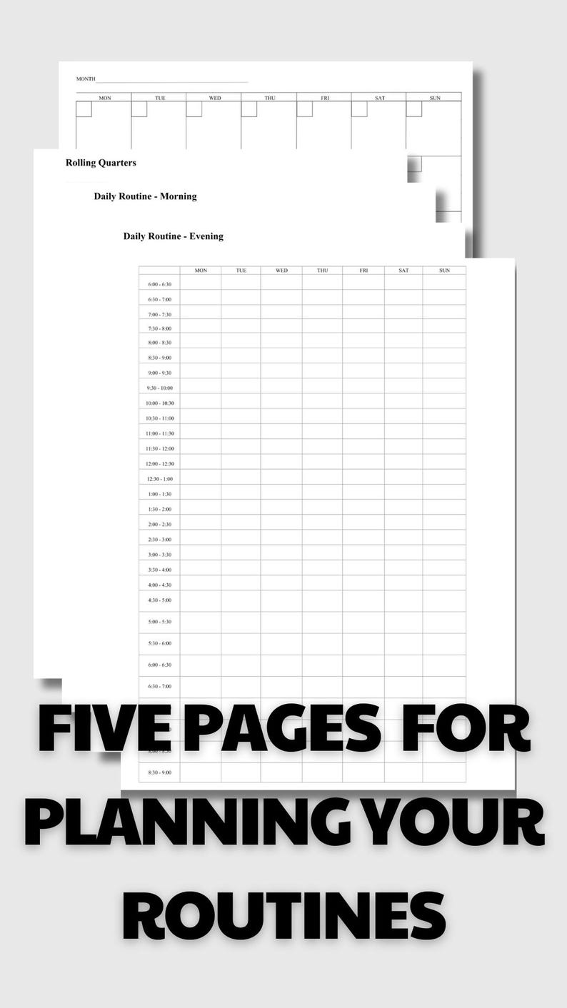 Digital Focus Planner Routine Templates || Achieve Your Goals! - Etsy