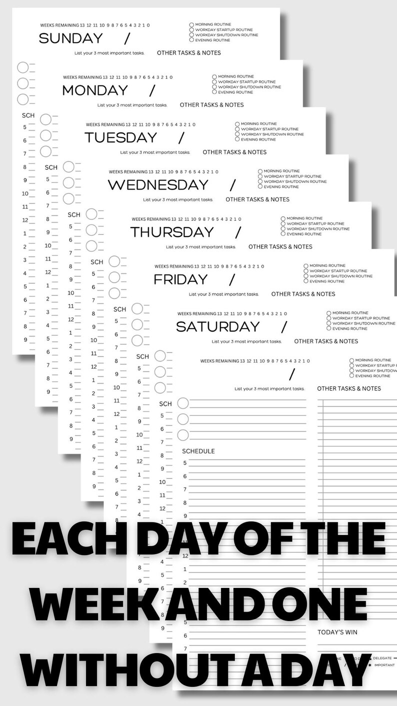Digital Focus Planner: Weekly Template for Maximum Productivity - Etsy