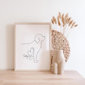 Personalised Groodle Goldendoodle Digital Portrait | Minimalist Groodle ...