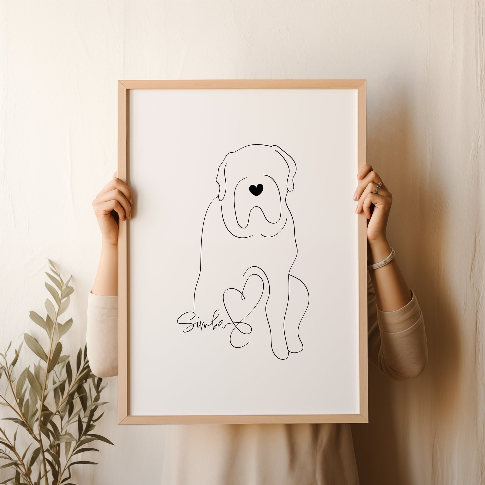 Personalised English Mastiff Dog Digital Portrait | Mastiff Puppy ...