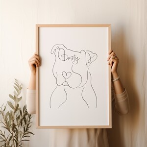 Personalised Staffordshire Bull Terrier Digital Print | Minimalist ...