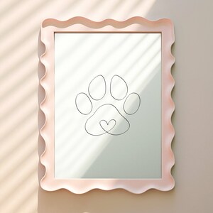 Minimalist Dog Paw Digital Print | Paw Line Art Drawing | Paw PNG ...