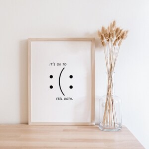 It's Ok to Feel Both Digital Print | Aesthetic Words | Positivity Wall ...
