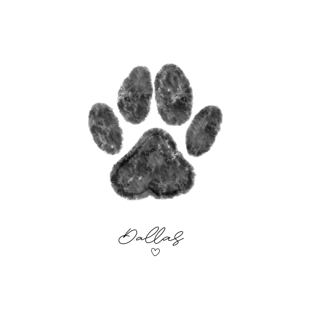 Custom Dog Paw Print From Photo Digital Dog Paw Print New - Etsy