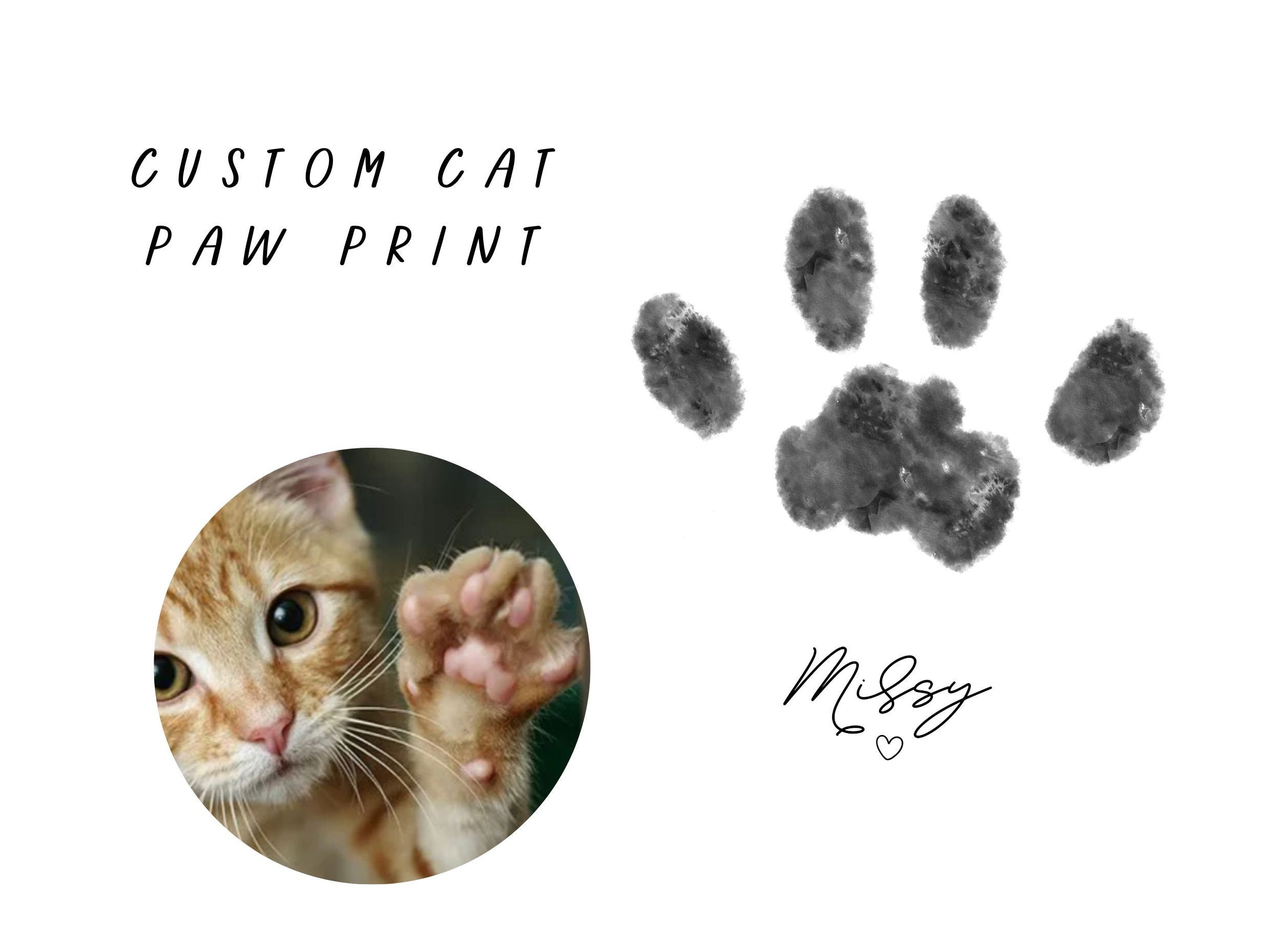 Custom Cat Paw Print From Photo Digital Cat Paw Print New - Etsy