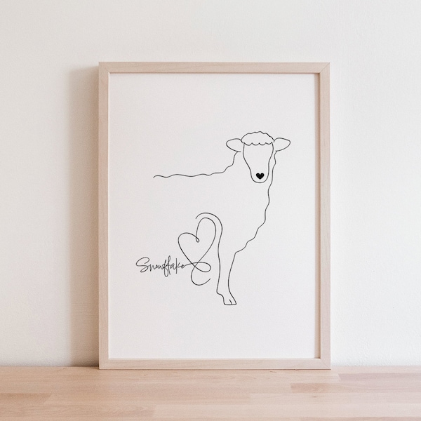 Sheep Drawing - Etsy