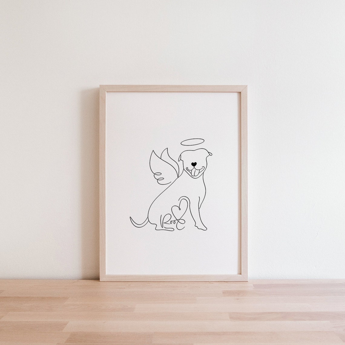 Personalised Blue Staffordshire Terrier Angel Digital Portrait | Staffy ...