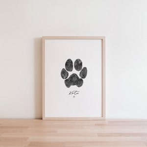Custom Dog Paw Print From Photo | Digital Pet Paw Print | Puppy ...