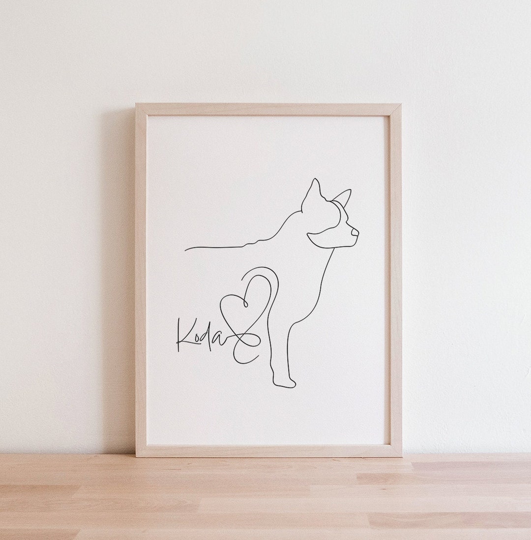 Personalised Australian Cattle Dog Digital Portrait | Blue Heeler Puppy ...