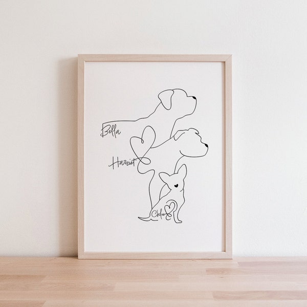 Pet and Owner Outline - Etsy