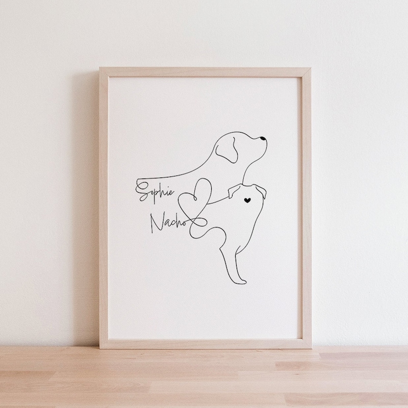 Dog Canvas 2 Dogs - Etsy UK