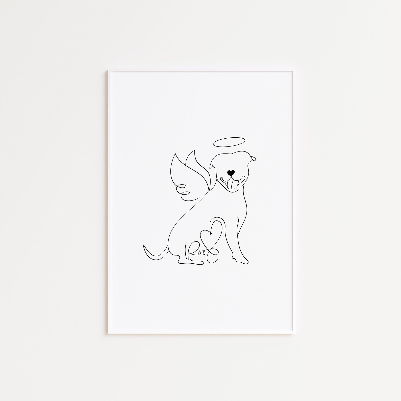 Personalised Blue Staffordshire Terrier Angel Digital Portrait | Staffy ...