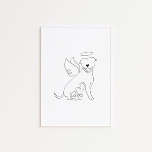 Personalised Blue Staffordshire Terrier Angel Digital Portrait | Staffy ...