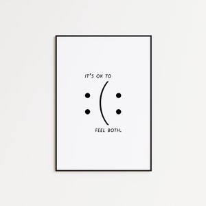 It's Ok to Feel Both Digital Print | Aesthetic Words | Positivity Wall ...
