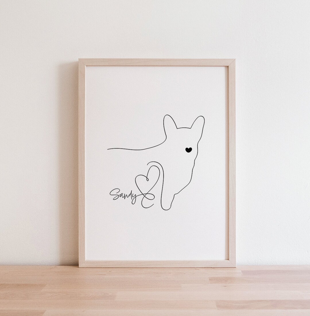 Personalised Pembroke Welsh Corgi Digital Portrait | Minimalist Corgi ...