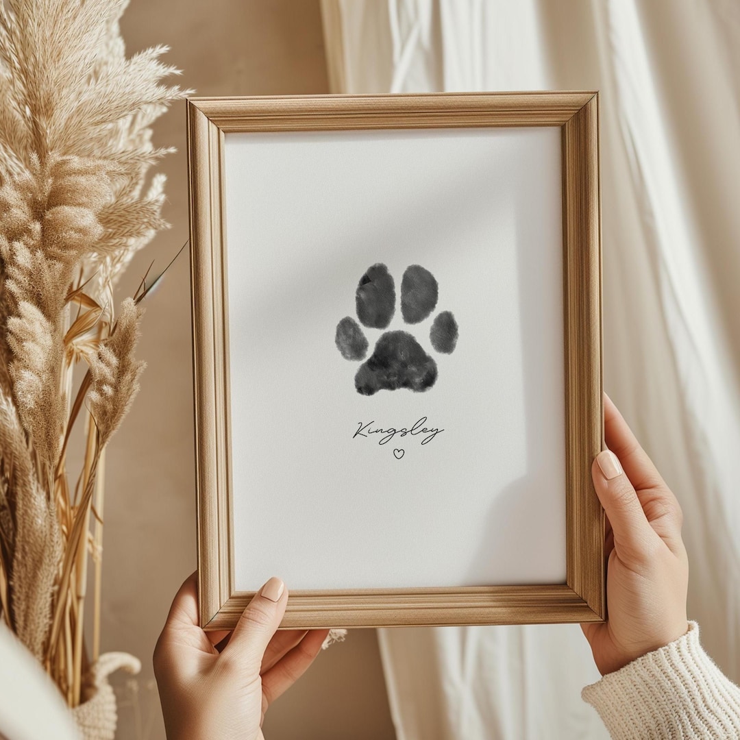 Custom Dog Paw Print From Photo | Digital Pet Paw Print | Puppy ...