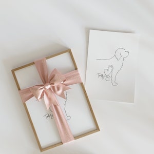 Personalised Groodle Goldendoodle Digital Portrait Minimalist Groodle ...