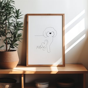 Personalised Cavoodle Digital Portrait Cavoodle Puppy With Name Gift ...