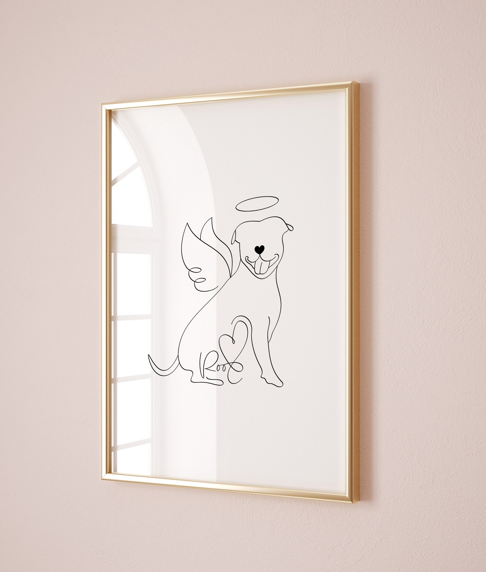 Personalised Blue Staffordshire Terrier Angel Digital Portrait | Staffy ...