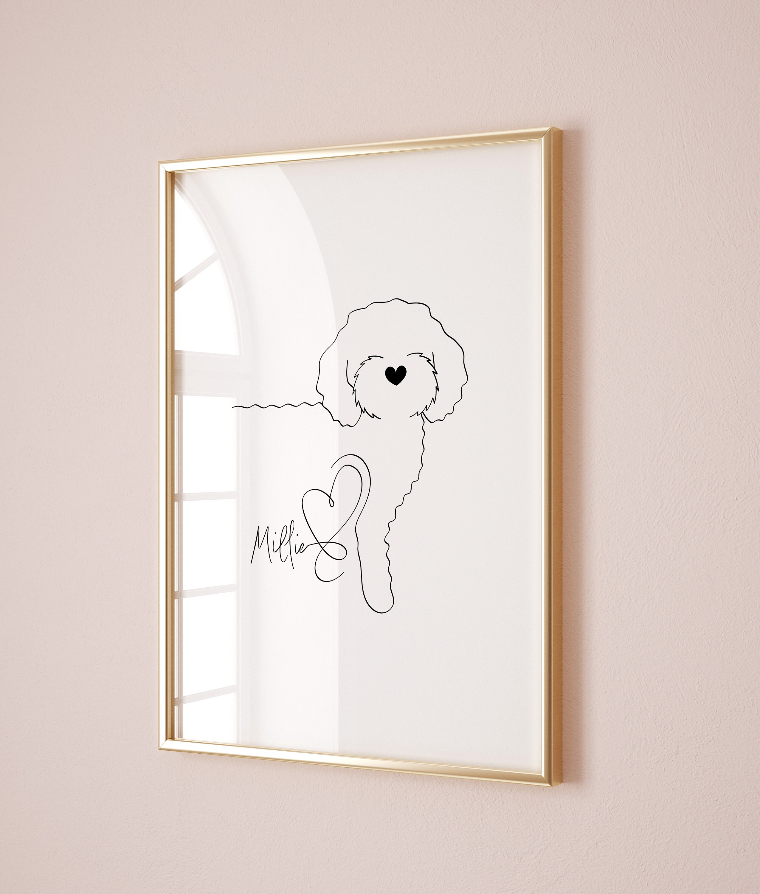 Personalised Cavoodle Digital Portrait | Cavoodle Puppy With Name Gift ...