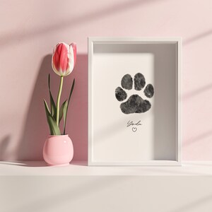 Custom Dog Paw Print From Photo | Digital Pet Paw Print | Puppy ...