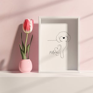 Personalised Cavoodle Digital Portrait Cavoodle Puppy With Name Gift ...