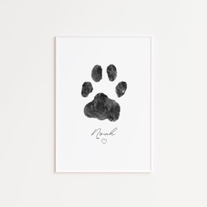 Custom Dog Paw Print From Photo | Digital Pet Paw Print | Puppy ...