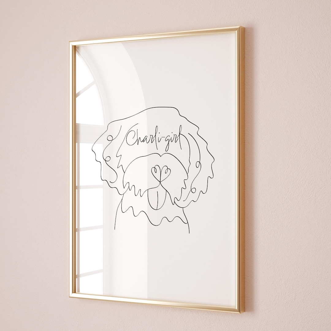 Ritratto personalizzato di Cavoodle / Stampa artistica minimalista di ...