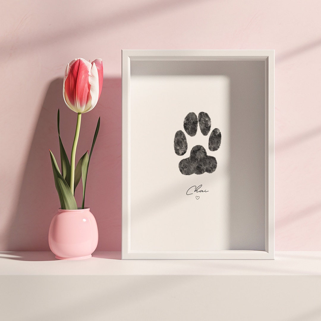 Custom Cat Paw Print From Photo | Digital Cat Paw Print | New Kitten ...